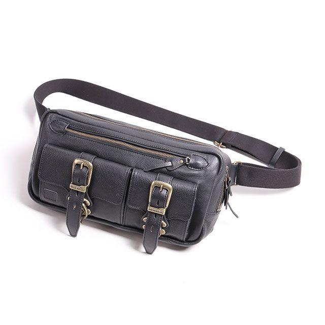 DEGNER デグナー W-114 レザーボディバッグ（ブラック） バイク : モトメガネYahoo!店 - 通販 - Yahoo!ショッピング