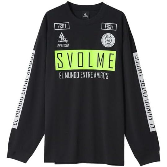 スボルメ svolme FBロゴロングプラT SDG サッカー フットサル ウェア プラシャツ 長袖 23FW(1233-20100) 010(BLACK) Mサイズ :1233-20100 ...