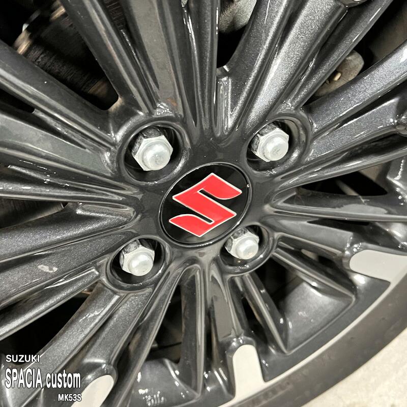 【松印】車種専用 ホイールエンブレムステッカー1 スズキ スペーシアカスタム MK53S ハイブリッド : CAMショップ - 通販 - Yahoo!ショッピング