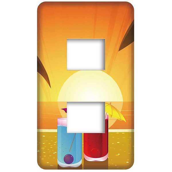 パナソニック 【コスモワイドシリーズ21ラウンドタイプ】コンセントカバー スイッチカバー 1連 プレート 交換 DIY サマー柄 44番 : cosmo1-summer44 ...