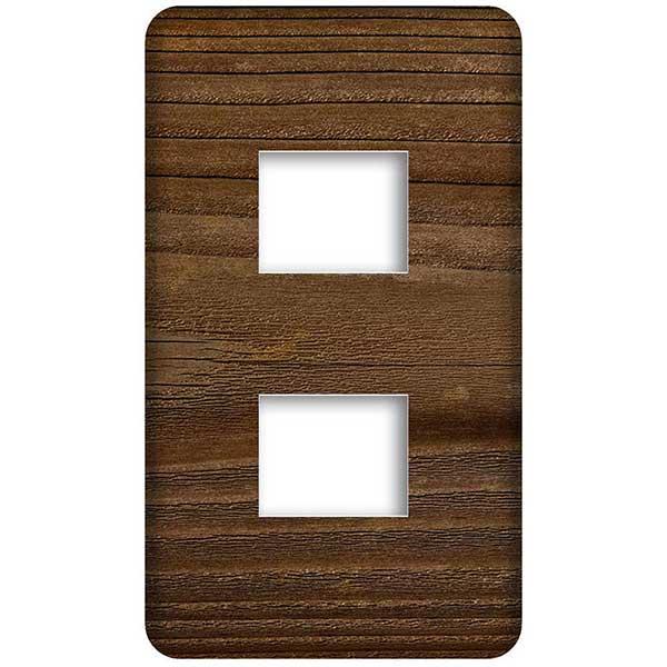 パナソニック 【コスモワイドシリーズ21ラウンドタイプ】コンセントカバー スイッチカバー 1連 プレート 交換 プレミアムウッド 木目調柄 (ダークブラウン) 20番 :cosmo1-wood ...