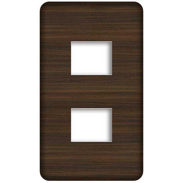 パナソニック 【コスモワイドシリーズ21】1連 コンセントプレート スイッチプレート 交換 プレミアムウッド 木目調柄 (ダークブラウン ...
