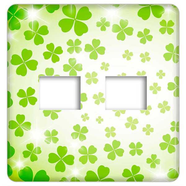 パナソニック 【コスモワイドシリーズ21】2連 コンセントプレート スイッチプレート 四つ葉のクローバー柄 06番 : CASEMAKER - 通販 - Yahoo!ショッピング