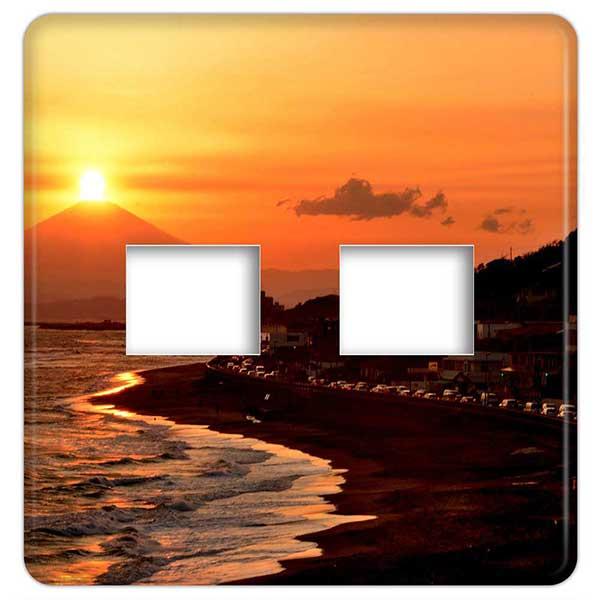 パナソニック 【コスモワイドシリーズ21ラウンドタイプ】コンセントカバー スイッチカバー 2連 プレート 交換 DIY 写真 PHONE (海) 35番 : cosmo2-photo-oc35 ...