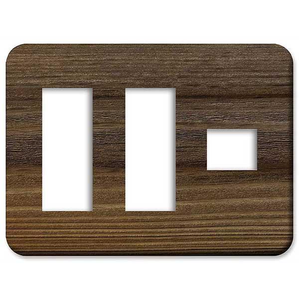 パナソニック 【コスモワイドシリーズ21】3連 コンセントプレート スイッチプレート 交換 プレミアムウッド 木目調柄 (ダークブラウン) 16番 : CASEMAKER - 通販 ...
