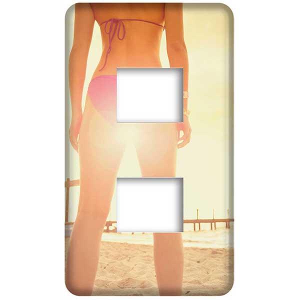 パナソニック 【フルカラー(モダン)プレート】1連 コンセントプレート スイッチプレート 写真 PHONE (ビーチ) 08番 : CASEMAKER - 通販 - Yahoo!ショッピング