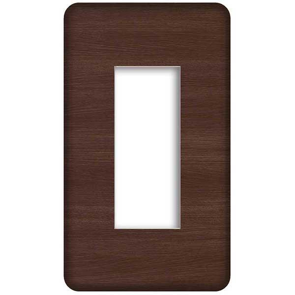 パナソニック 【フルカラー(モダン)プレート】1連 コンセントプレート スイッチプレート 交換 プレミアムウッド 木目調柄 (ダークブラウン) 22番 : modan1-wood-da22 ...
