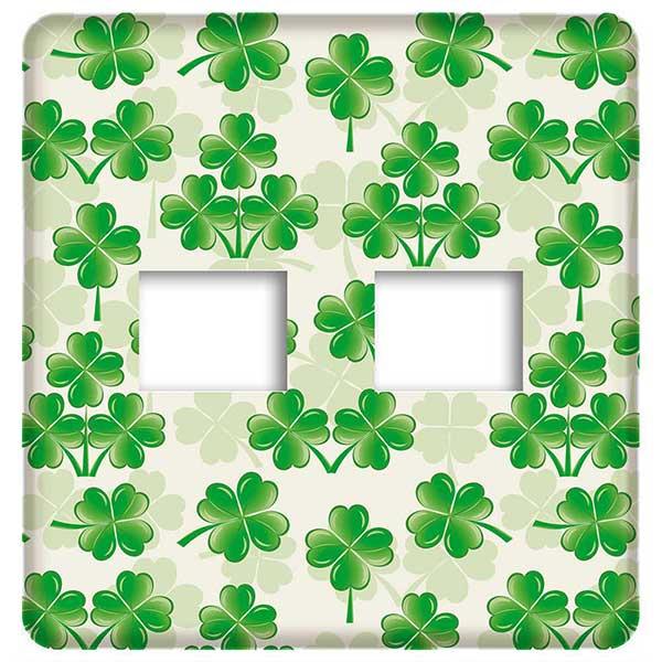 パナソニック 【フルカラー(モダン)プレート】2連 コンセントプレート スイッチプレート 四つ葉のクローバー柄 07番 : CASEMAKER - 通販 - Yahoo!ショッピング