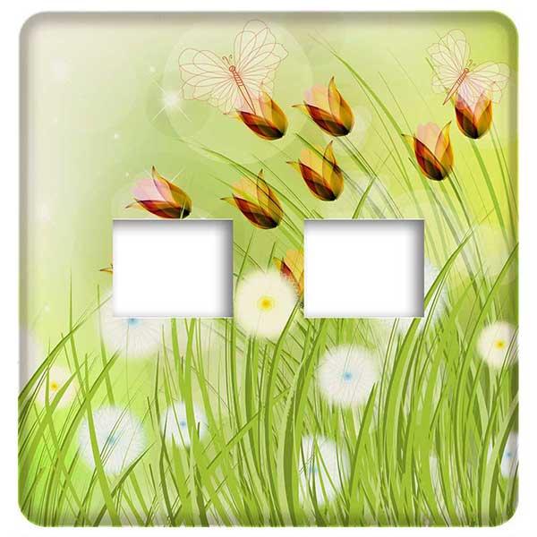 パナソニック 【フルカラー(モダン)プレート】2連 コンセントプレート スイッチプレート 花柄 (クラシック) 41番 : CASEMAKER - 通販 - Yahoo!ショッピング