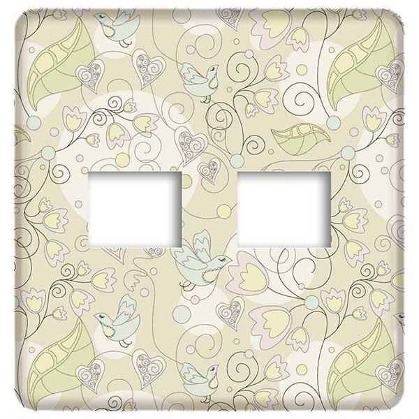 パナソニック 【フルカラー(モダン)プレート】2連 コンセントプレート スイッチプレート 葉柄 リーフ柄 01番 : CASEMAKER - 通販 - Yahoo!ショッピング