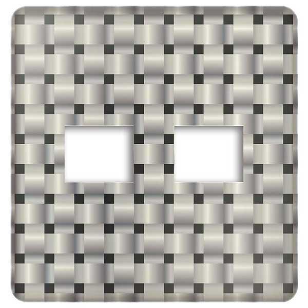 パナソニック 【フルカラー(モダン)プレート】2連 コンセントプレート スイッチプレート メタル調柄 03番 : CASEMAKER - 通販 - Yahoo!ショッピング