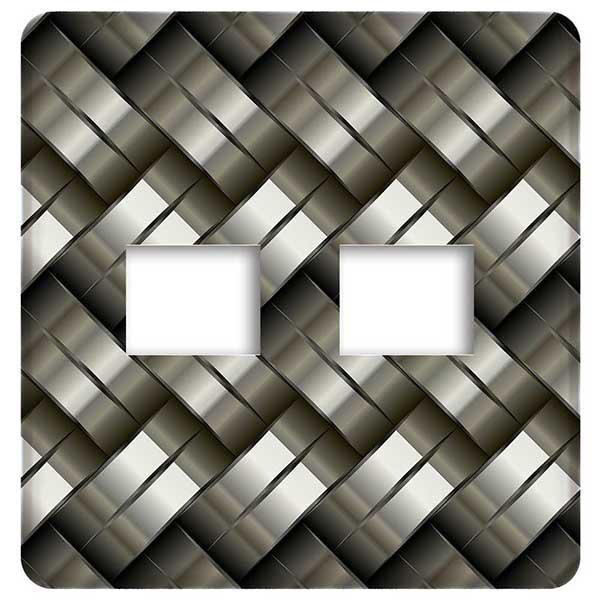 パナソニック 【フルカラー(モダン)プレート】2連 コンセントプレート スイッチプレート メタル調柄 36番 : CASEMAKER - 通販 - Yahoo!ショッピング