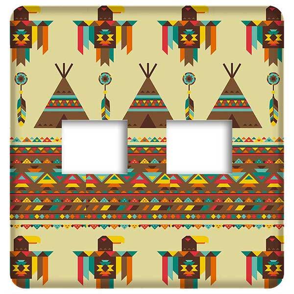 パナソニック 【フルカラー(モダン)プレート】2連 コンセントプレート スイッチプレート ネイティブアメリカン柄 11番 : CASEMAKER - 通販 - Yahoo!ショッピング