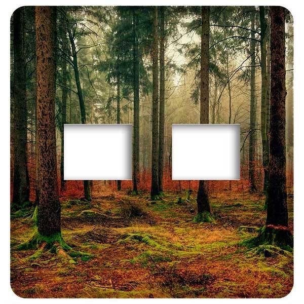 パナソニック 【フルカラー(モダン)プレート】2連 コンセントプレート スイッチプレート 写真 PHONE (森林) 37番 : CASEMAKER - 通販 - Yahoo!ショッピング