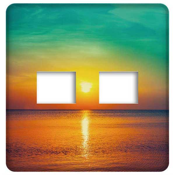 パナソニック 【フルカラー(モダン)プレート】2連 コンセントプレート スイッチプレート 写真 PHONE (海) 28番 : CASEMAKER - 通販 - Yahoo!ショッピング