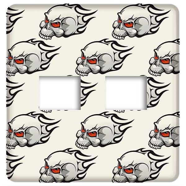 パナソニック 【フルカラー(モダン)プレート】2連 コンセントプレート スイッチプレート ドクロ柄 03番 : CASEMAKER - 通販 - Yahoo!ショッピング