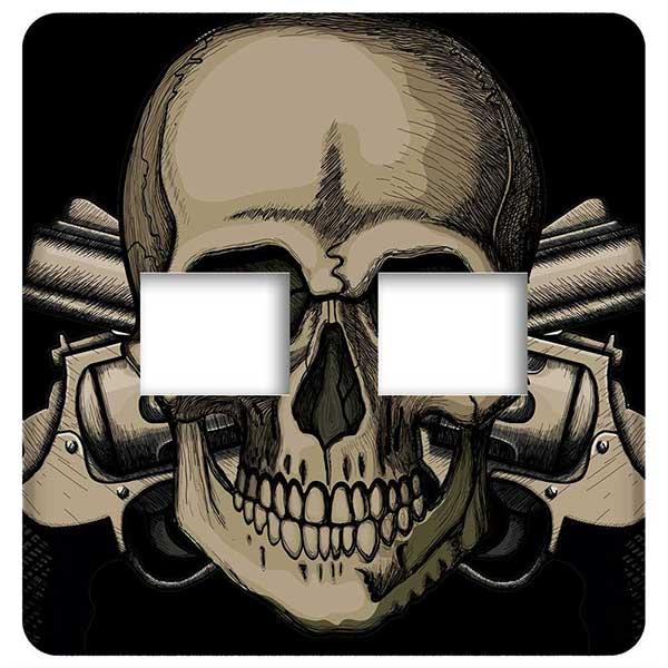 パナソニック 【フルカラー(モダン)プレート】2連 コンセントプレート スイッチプレート ドクロ柄 36番 : CASEMAKER - 通販 - Yahoo!ショッピング