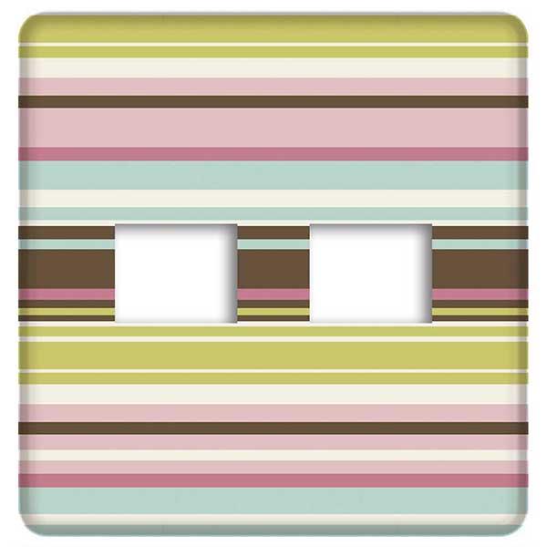 パナソニック 【フルカラー(モダン)プレート】2連 コンセントプレート スイッチプレート ボーダー柄 10番 : CASEMAKER - 通販 - Yahoo!ショッピング