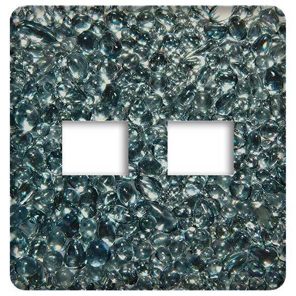 パナソニック 【フルカラー(モダンプレート)タイプ】コンセントカバー スイッチカバー 2連 プレート 交換 DIY キラキラ柄 (雫) 24番 :modan2-twinkle-dr24 ...