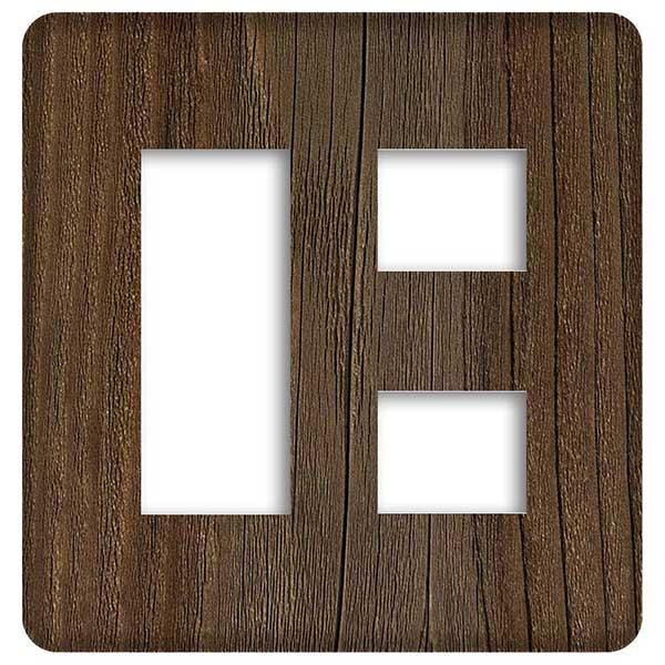 パナソニック 【フルカラー(モダン)プレート】2連 コンセントプレート スイッチプレート 交換 プレミアムウッド 木目調柄 (ダークブラウン) 14番 : CASEMAKER - 通販 ...