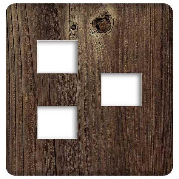 パナソニック 【フルカラー(モダン)プレート】2連 コンセントプレート スイッチプレート 交換 プレミアムウッド 木目調柄 (ダークブラウン) 15番 : CASEMAKER - 通販 ...