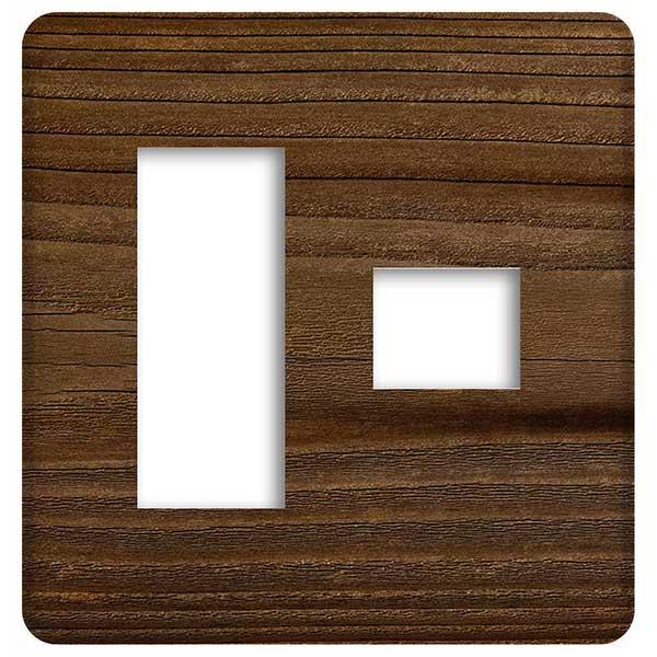 パナソニック 【フルカラー(モダン)プレート】2連 コンセントプレート スイッチプレート 交換 プレミアムウッド 木目調柄 (ダークブラウン) 20番 : CASEMAKER - 通販 ...