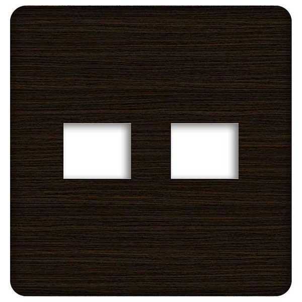 パナソニック 【フルカラー(モダン)プレート】2連 コンセントプレート スイッチプレート 交換 プレミアムウッド 木目調柄 (ダークブラウン) 49番 : modan2-wood-da49 ...