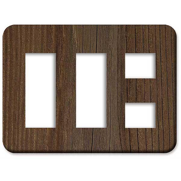パナソニック 【フルカラー(モダン)プレート】3連 コンセントプレート スイッチプレート 交換 プレミアムウッド 木目調柄 (ダークブラウン) 14番 : CASEMAKER - 通販 ...