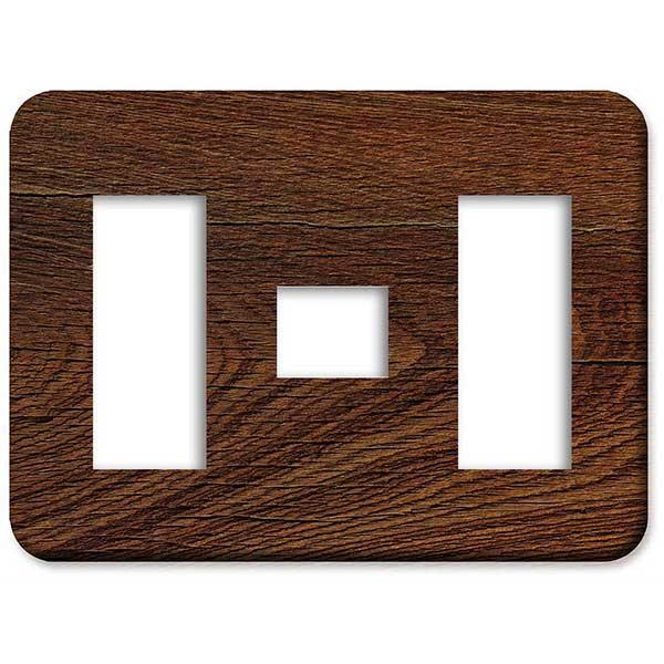 パナソニック 【フルカラー(モダン)プレート】3連 コンセントプレート スイッチプレート 交換 プレミアムウッド 木目調柄 (ダークブラウン) 21番 : CASEMAKER - 通販 ...