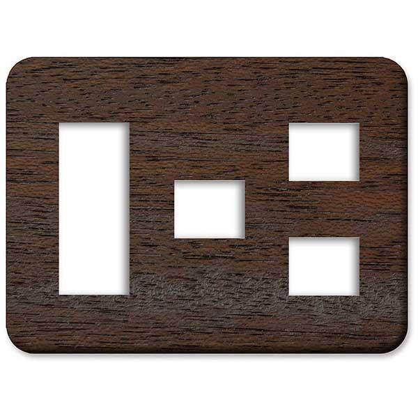 パナソニック 【フルカラー(モダン)プレート】3連 コンセントプレート スイッチプレート 交換 プレミアムウッド 木目調柄 (ダークブラウン) 23番 : CASEMAKER - 通販 ...