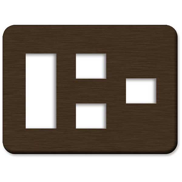パナソニック 【フルカラー(モダン)プレート】3連 コンセントプレート スイッチプレート 交換 プレミアムウッド 木目調柄 (ダークブラウン) 35番 : CASEMAKER - 通販 ...