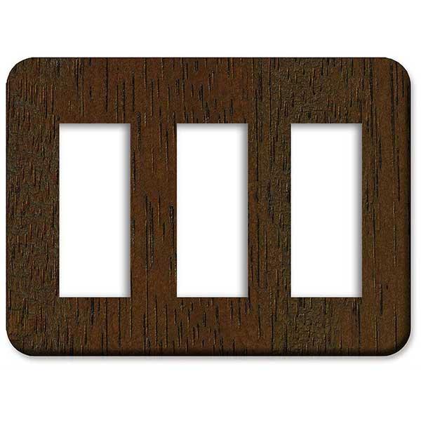 パナソニック 【フルカラー(モダン)プレート】3連 コンセントプレート スイッチプレート 交換 プレミアムウッド 木目調柄 (ダークブラウン) 36番 : CASEMAKER - 通販 ...