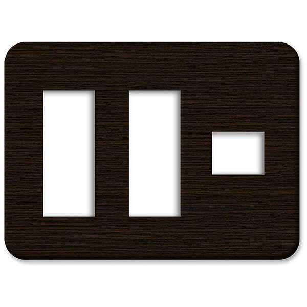 パナソニック 【フルカラー(モダン)プレート】3連 コンセントプレート スイッチプレート 交換 プレミアムウッド 木目調柄 (ダークブラウン) 49番 : CASEMAKER - 通販 ...
