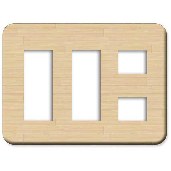 パナソニック 【フルカラー(モダン)プレート】3連 コンセントプレート スイッチプレート 交換 プレミアムウッド 木目調柄 (ライトベージュ) 04番 : CASEMAKER - 通販 ...