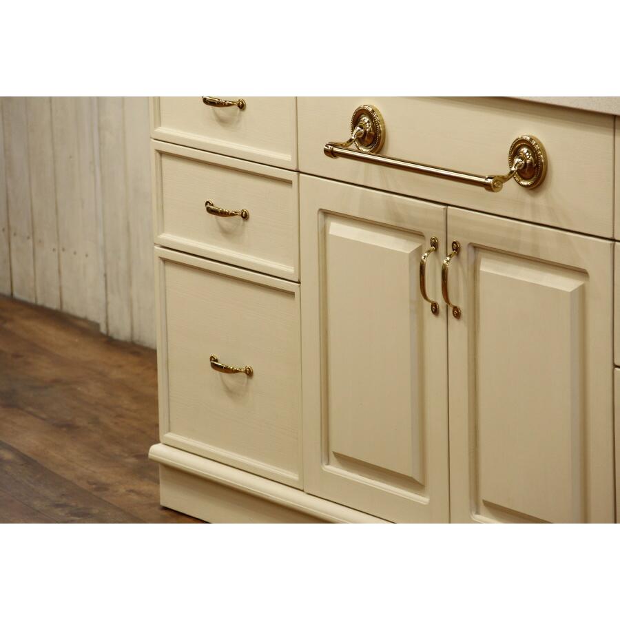 クラシック・ウォッシュキャビネット（洗面台W1490） 洗面台 洗面化粧台 ドレッサー カントリー家具 オーダー家具 手作り 日本製 サイズ ...