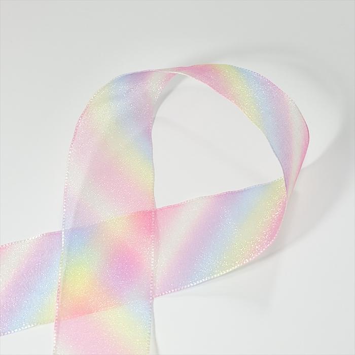 レインボー オーガンジー グラデーション 幅40mm : Candy Smileヤフーショップ - 通販 - Yahoo!ショッピング