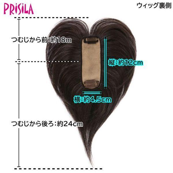 プリシラ 耐熱白髪かくしウィッグ【人毛・分け目タイプ】ST-100耐熱