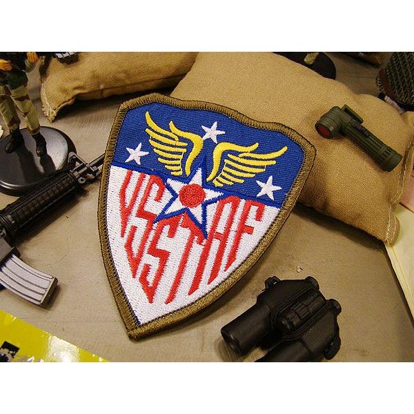 USSTAF （アメリカ戦略空軍） ミリタリーワッペン アメリカ雑貨 アメリカン雑貨 アイロン アメリカ アルファベット ミリタリー ...