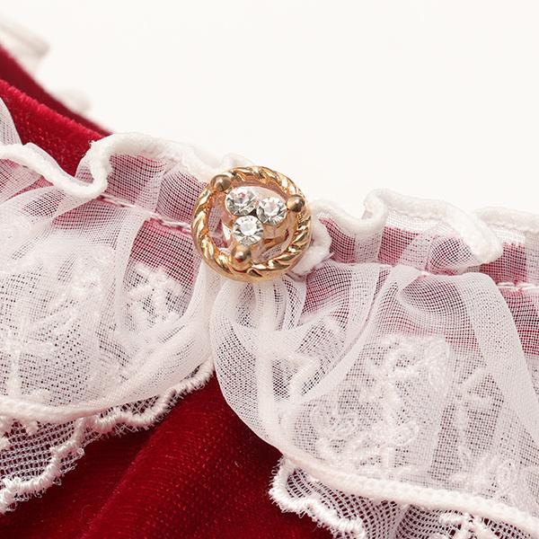 CanNana 犬 服 犬の服 秋冬 ボリュームフリルベロアワンピース リボン おしゃれ セレブ 小型犬 パーティー ドレス イベント ブルーグリーン レッド 01-1124 : きゃんナナ ...