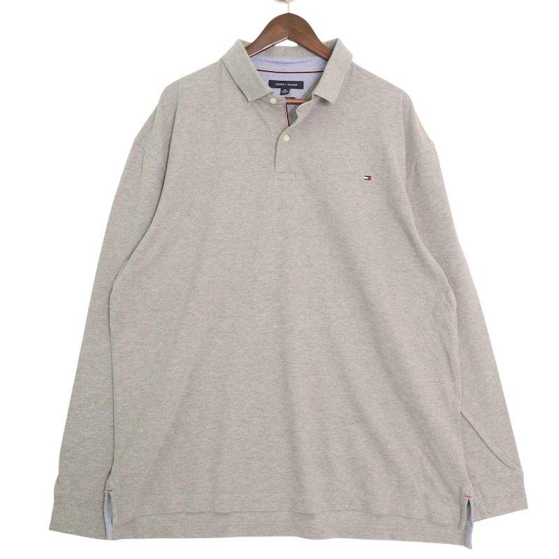 TOMMY HILFIGER トミーヒルフィガー 長袖鹿の子ポロシャツ メンズUS-XXL グレー系 hsc-0070n : 古着屋 ...