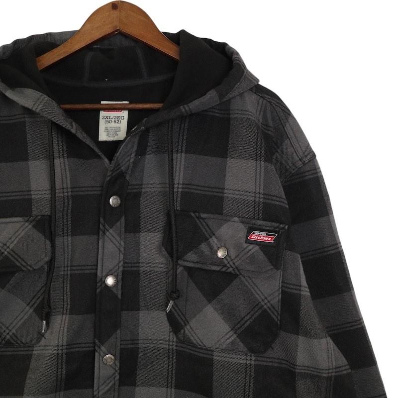 Dickies ディッキーズ フリースライナー 長袖フーデッドシャツジャケット 古着 メンズUS-2XLサイズ チェック柄 jc-0041 : 古着屋Canopus - 通販 - Yahoo ...