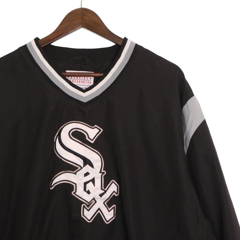 MLB メジャーリーグ Vネック ピステ プルオーバージャケット 古着 メンズUS-2XLサイズ ブラック系 jc-0116 : 古着屋Canopus - 通販 - Yahoo!ショッピング