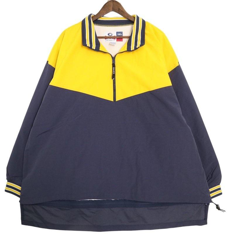 90's GAME ハーフジップ スポーツプルオーバージャケット ピステ 古着 メンズUS-3XLサイズ jc-0192 : 古着屋Canopus - 通販 - Yahoo!ショッピング
