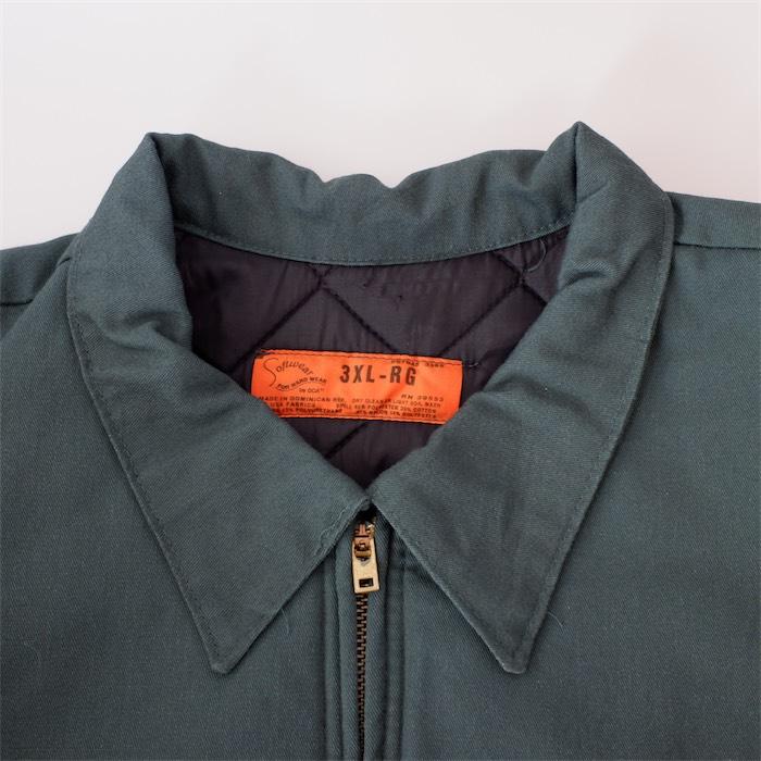特大 Softwear ジップアップ ワークジャケット メンズUS-3XL Regularサイズ キルティングライナー ダークグリーン ビンテージ jk-3112 : 古着屋Canopus ...