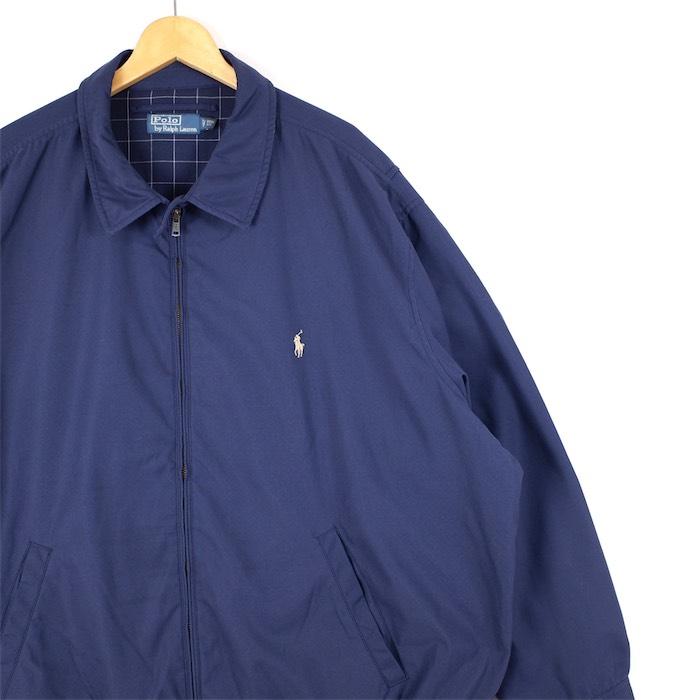 特大 Polo by Ralph Lauren ポロラルフローレン ジップアップスイングトップジャケット メンズUS-3XL BIGサイズ ネイビー jk-3176 : jk-3176 ...