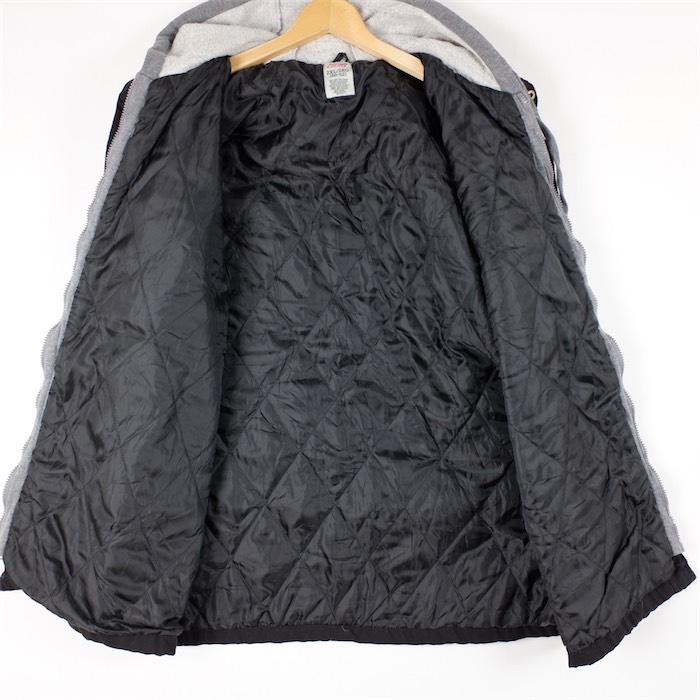 Dickies ディッキーズ ワークシャツジャケット ジップパーカーレイヤード調 メンズUS-2XLサイズ ブラック キルティングライナー jk-3195 : jk-3195 : 古着屋 ...
