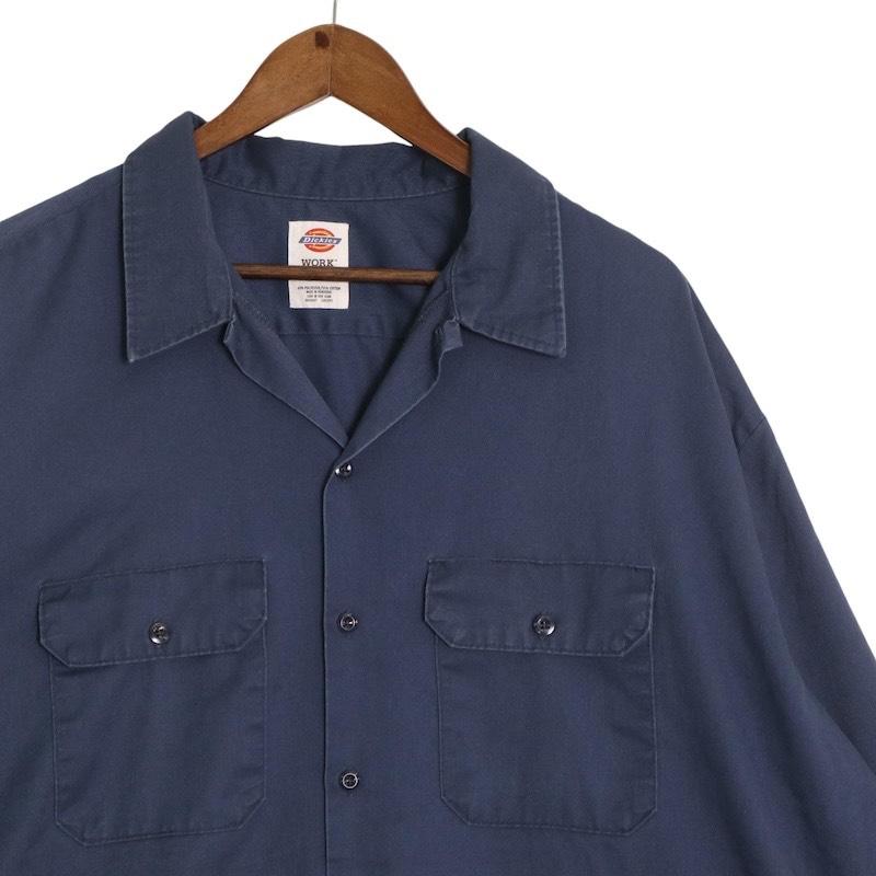 Dickies ディッキーズ 574NV 長袖ワークシャツ 古着 メンズUS-3XLサイズ 無地 ネイビー系 sc-0262 : 古着屋Canopus - 通販 - Yahoo!ショッピング