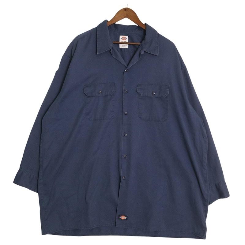 Dickies ディッキーズ 574NV 長袖ワークシャツ 古着 メンズUS-3XLサイズ 無地 ネイビー系 sc-0262 : 古着屋Canopus - 通販 - Yahoo!ショッピング