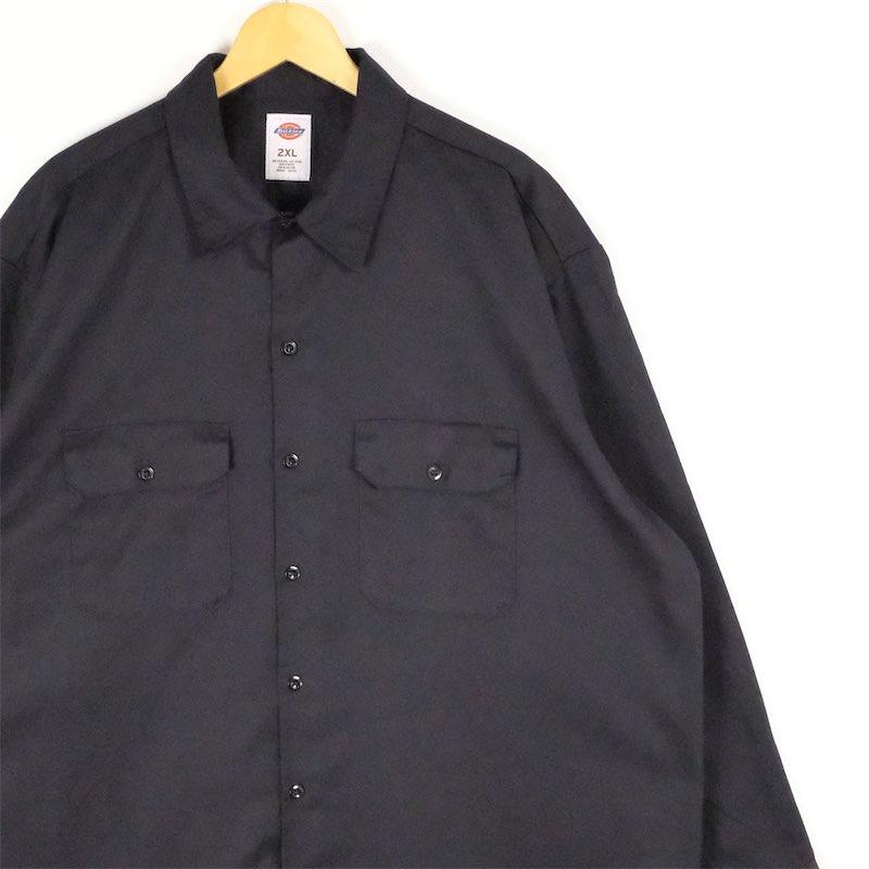 Dickies 古着 大きいサイズ ディッキーズ WL574BK 長袖ワークシャツ メンズUS-2XLサイズ 無地 黒 ブラック系 tn-1626n : 古着屋Canopus - 通販 ...
