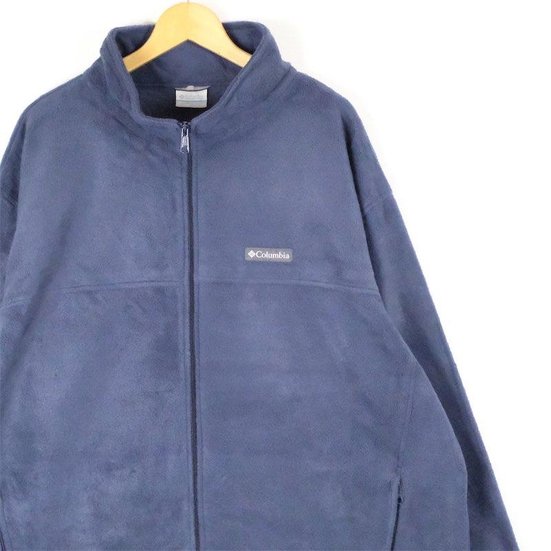 Columbia 古着 大きいサイズ コロンビア 長袖フルジップ フリースジャケット メンズUS-3XLサイズ 紺 ネイビー系 tn-2068 : 古着屋Canopus - 通販 ...